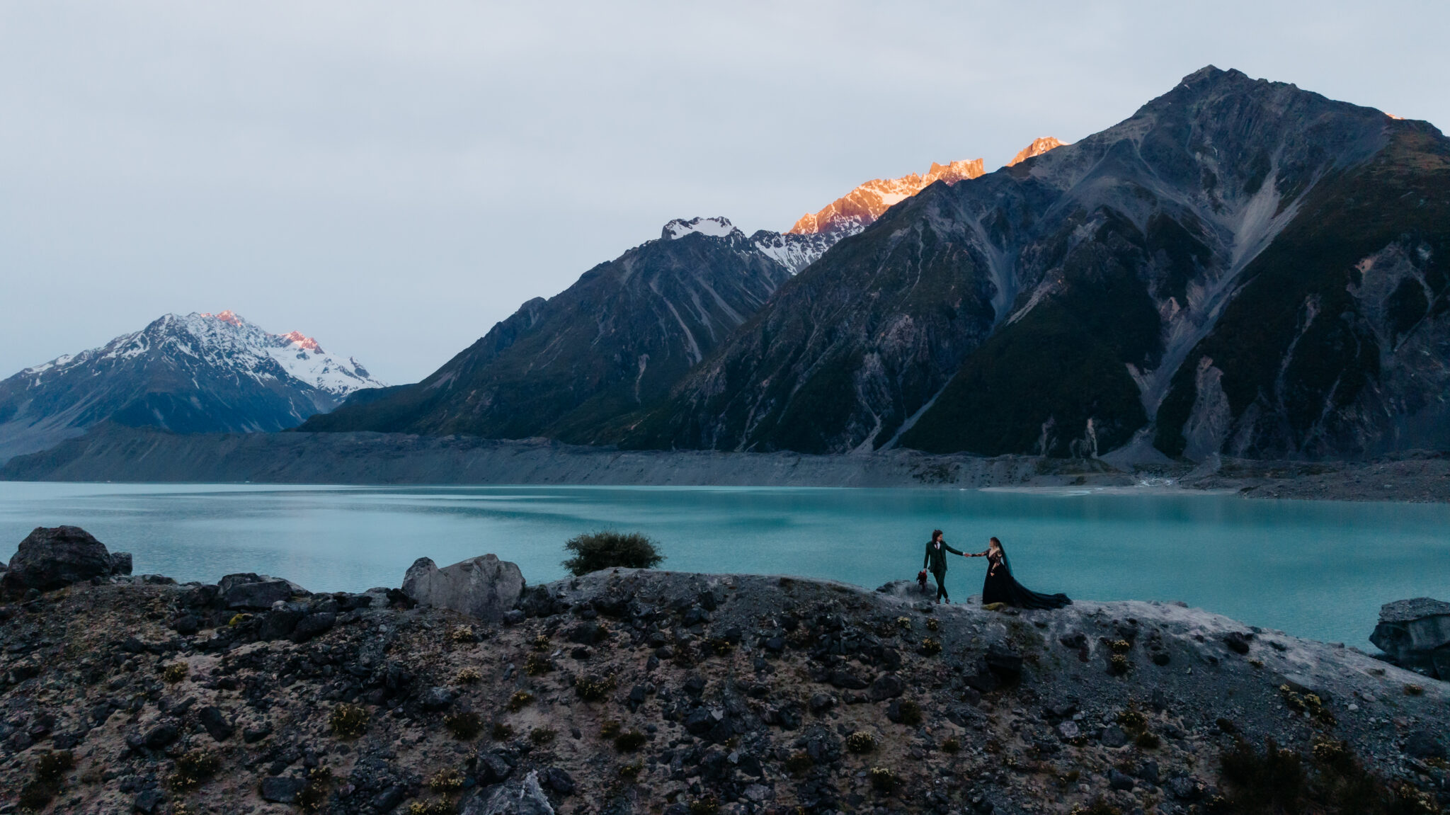 Honeymoon Photoshoot in Mount Cook National Park