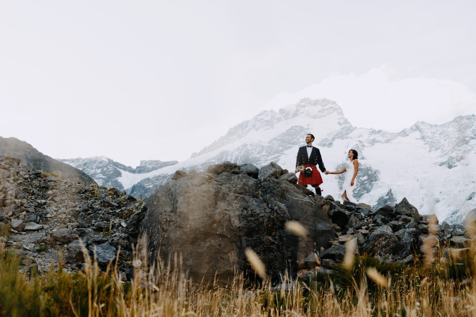 Dreamy Elopement Adventure in Mount Cook National Park - Tinted Photography